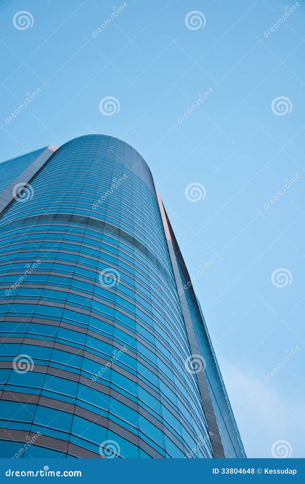 A Building with Blue Glasses Stock Photo - Image of line, rise: 33804648