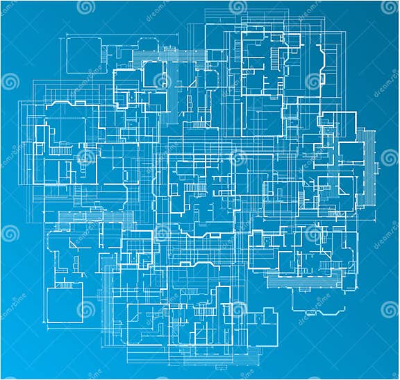 Building Blueprint stock vector. Illustration of engineering - 11040628
