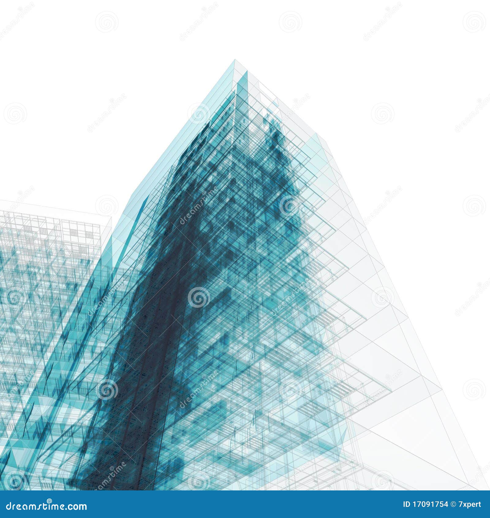 Building Blueprint on White Stock Illustration - Illustration of ...