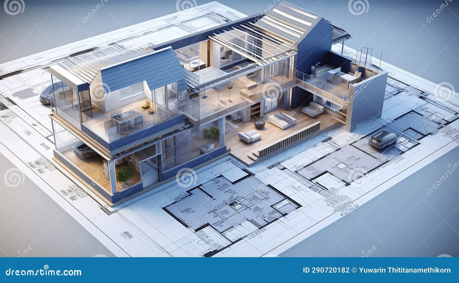 Building Blueprints and Material List Being Generated for a Home ...