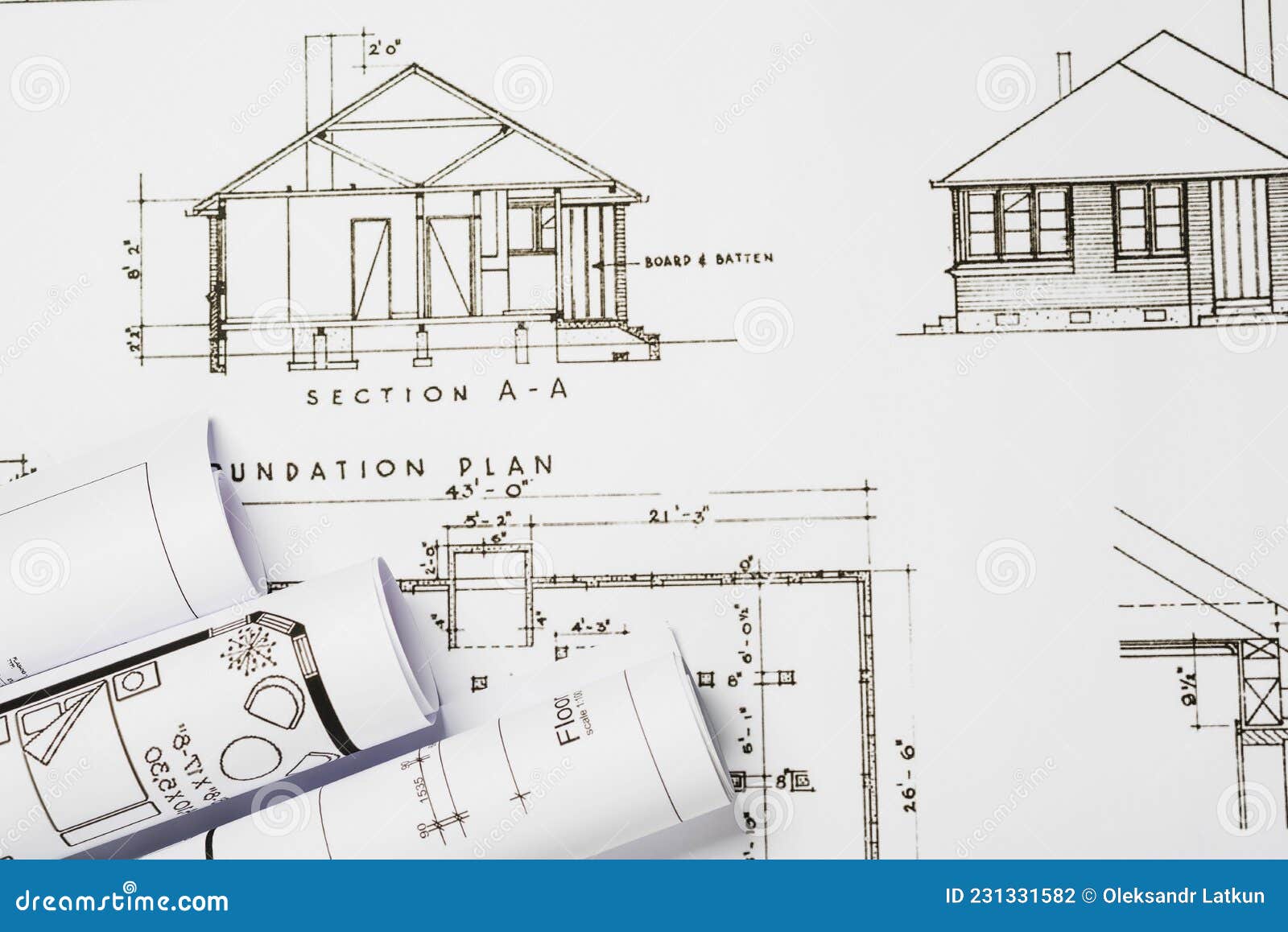 Building Blueprints Table. High Quality Beautiful Photo Concept Stock ...