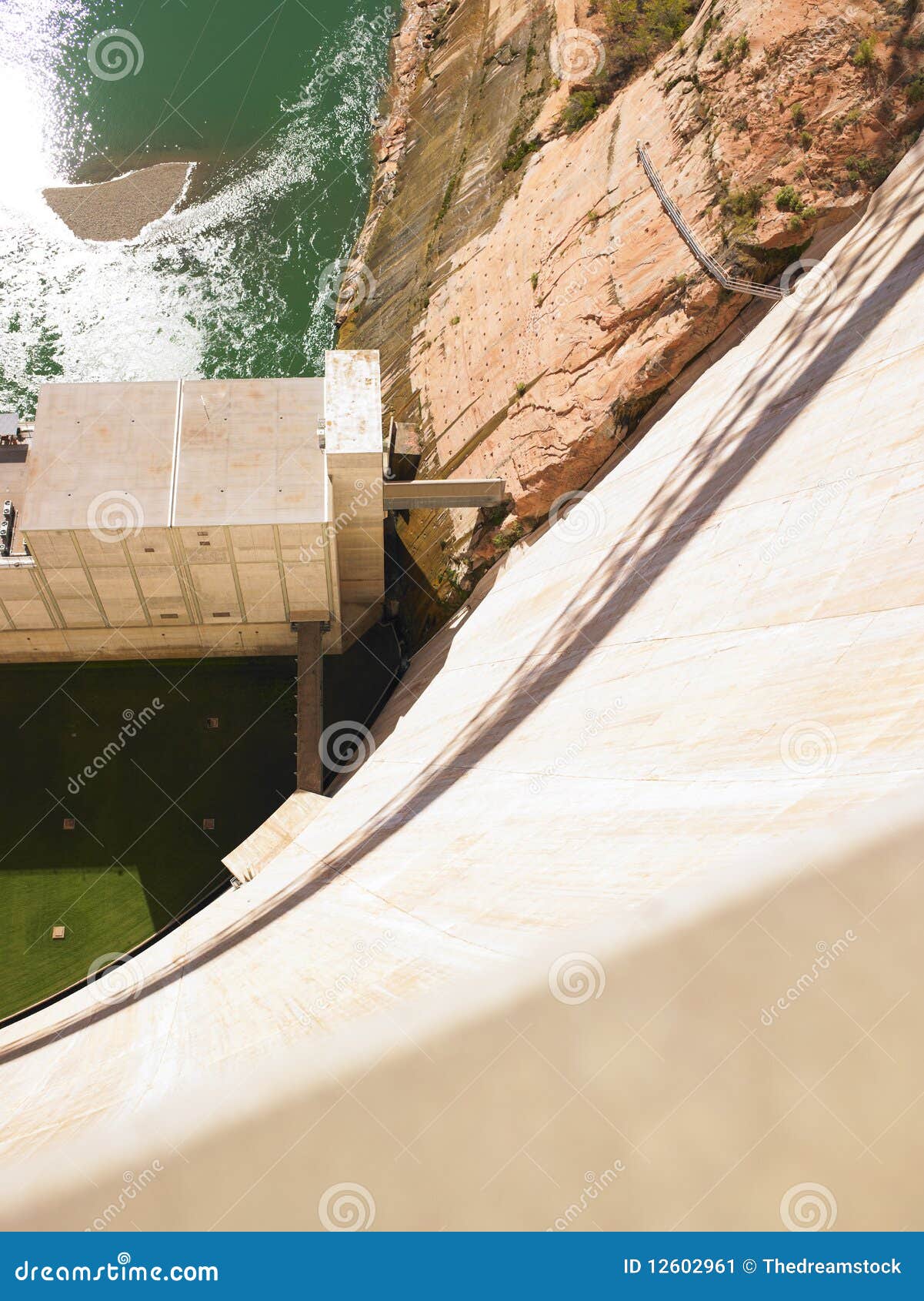 Building at Bottom of Dam stock image. Image of outdoors - 12602961