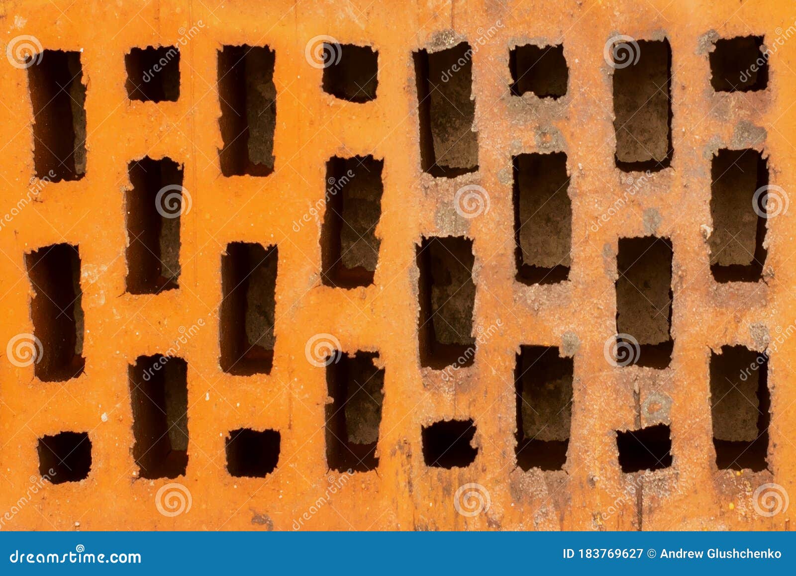 Building Brick Close-up, Holes in the Building Brick Stock Image ...