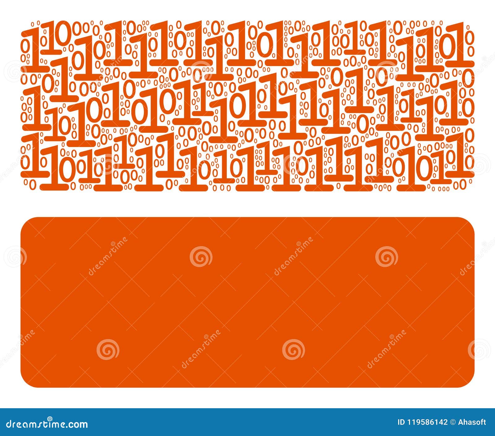 Building Brick Composition of Binary Digits Stock Vector - Illustration ...