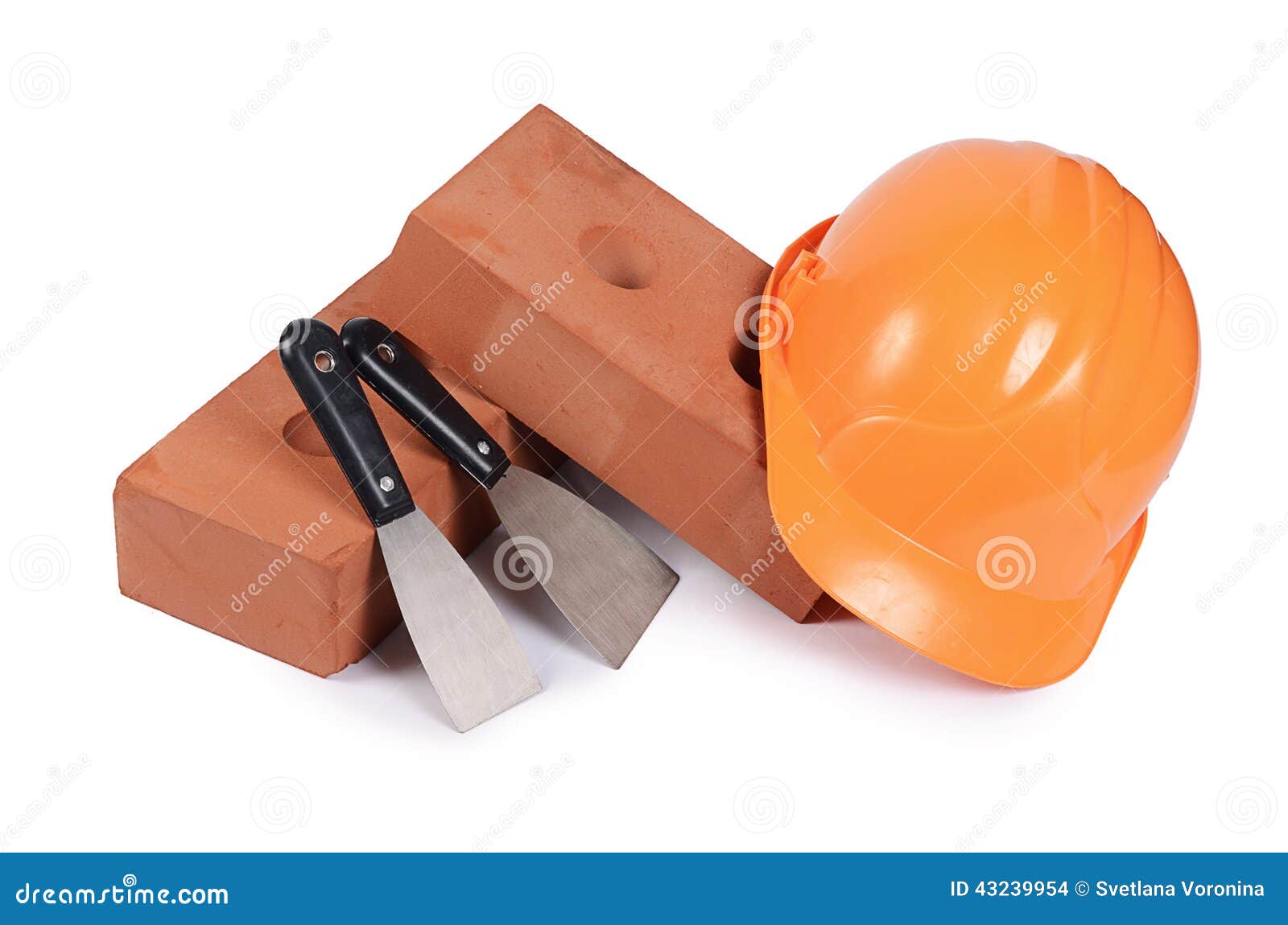 Building Brick with a Helmet Stock Photo - Image of people, expertise ...