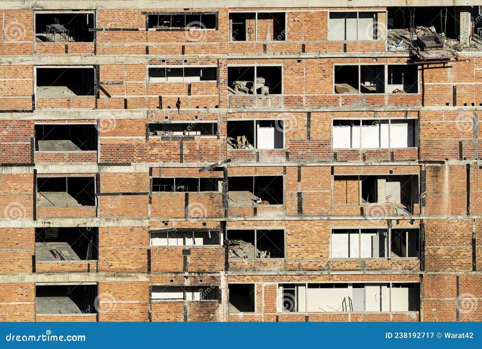 Building Brick Wall Pattern and Construction Site Stock Image - Image ...