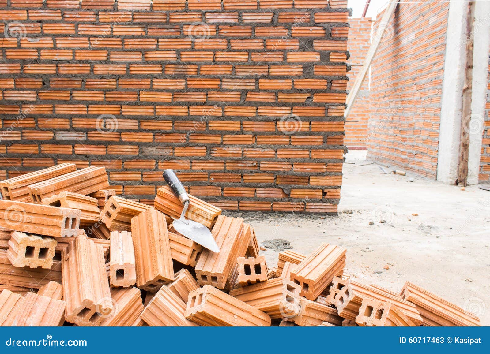 Building brick wall stock image. Image of construction - 60717463