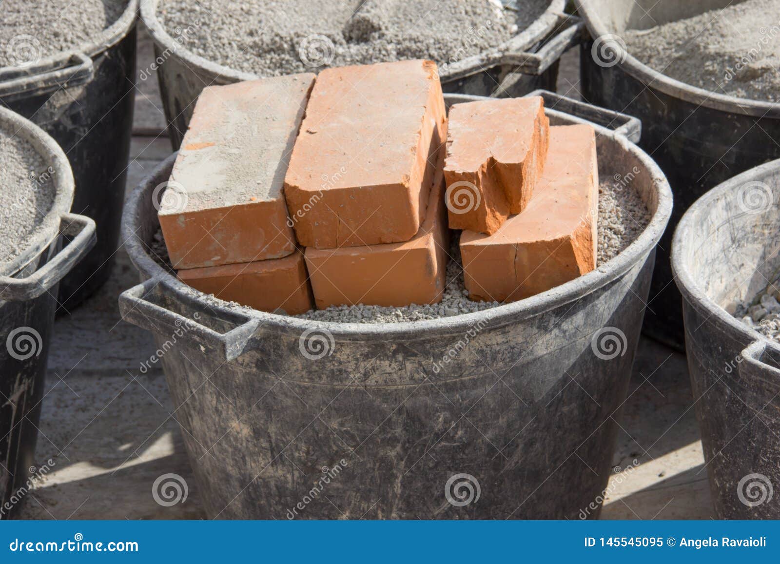 Building Bricks basket stock image. Image of structure - 145545095