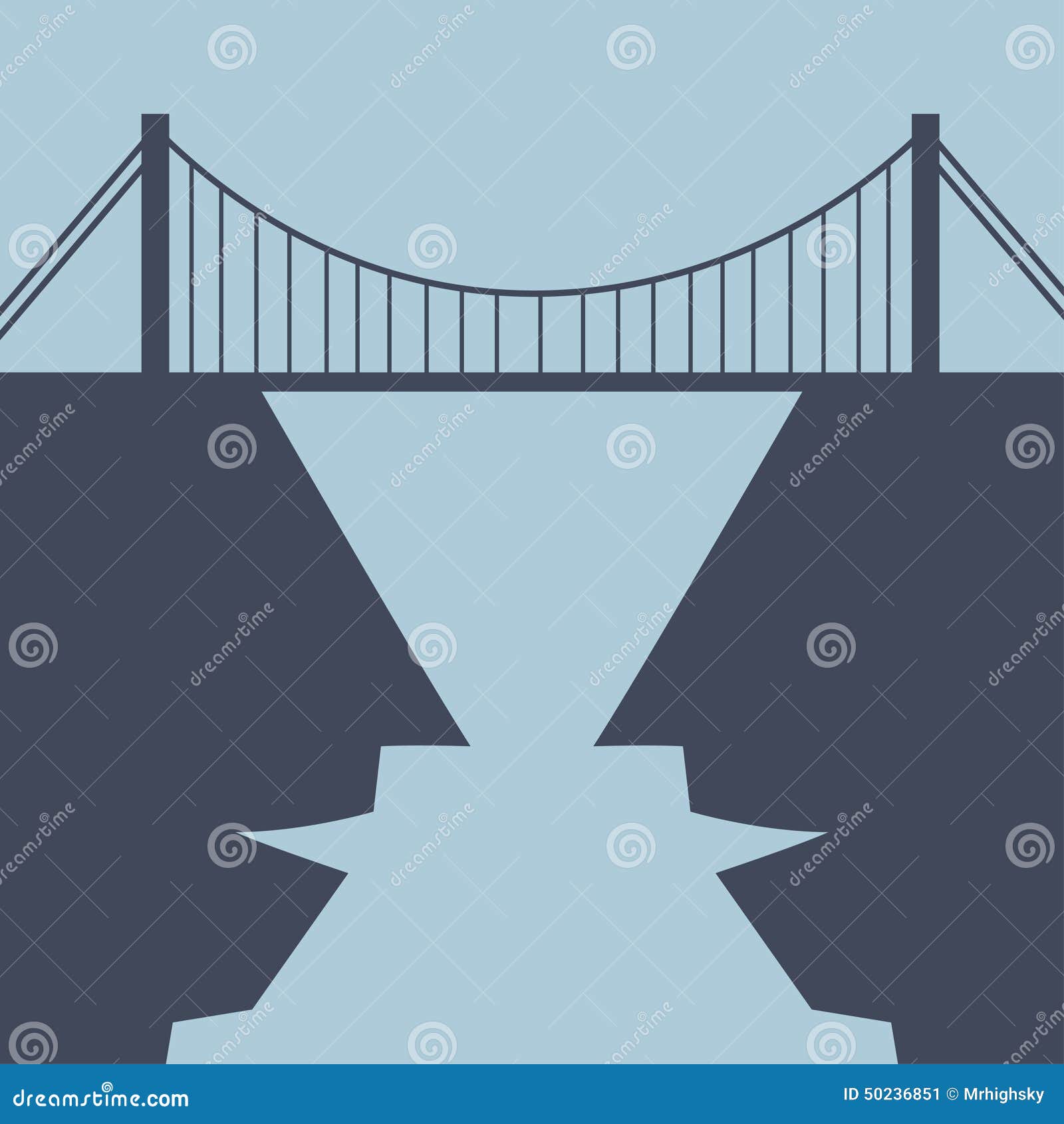 Building Bridge between Minds Stock Vector - Illustration of concept ...