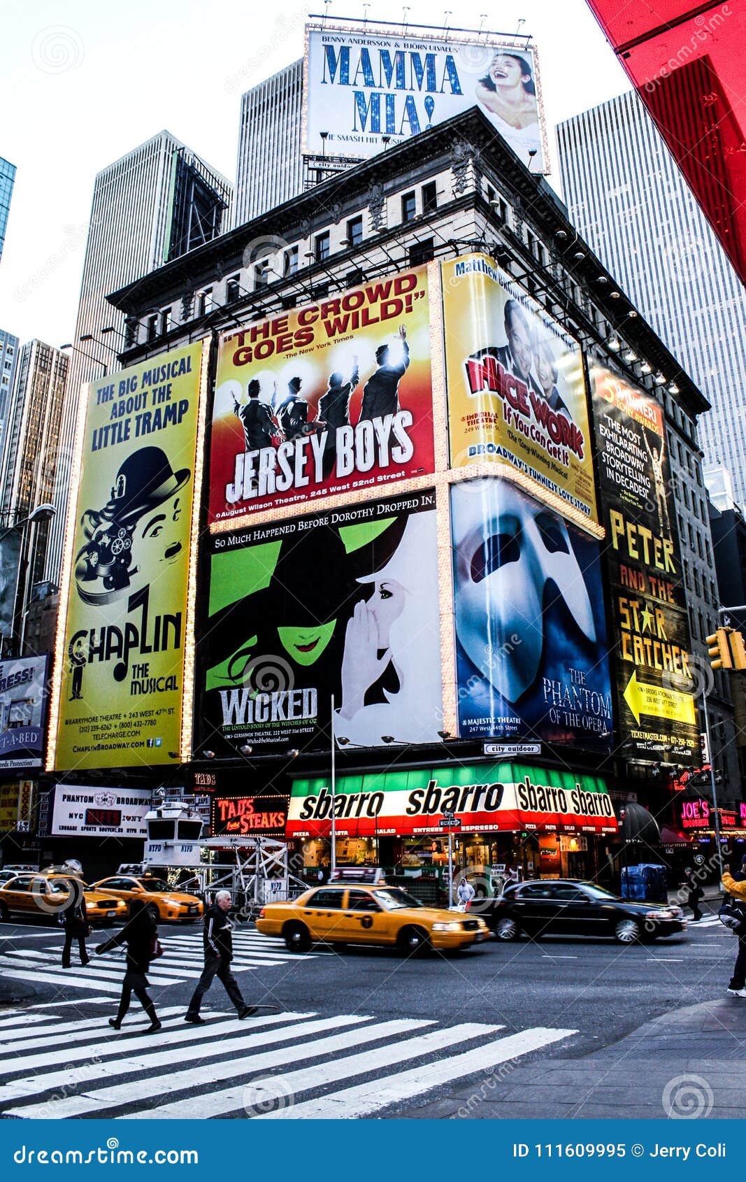 Broadway Billboards editorial image. Image of building - 111609995