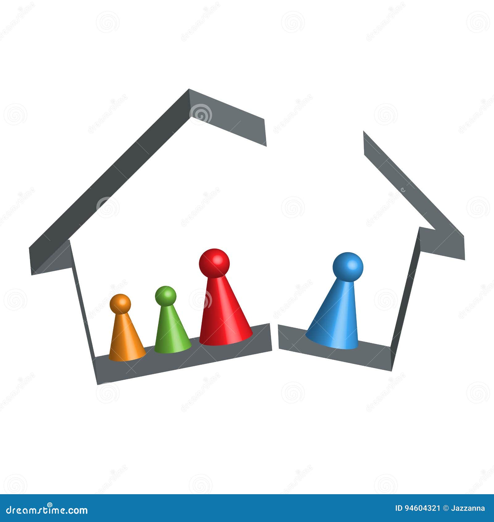 Broken Family Stock Image | CartoonDealer.com #46793761