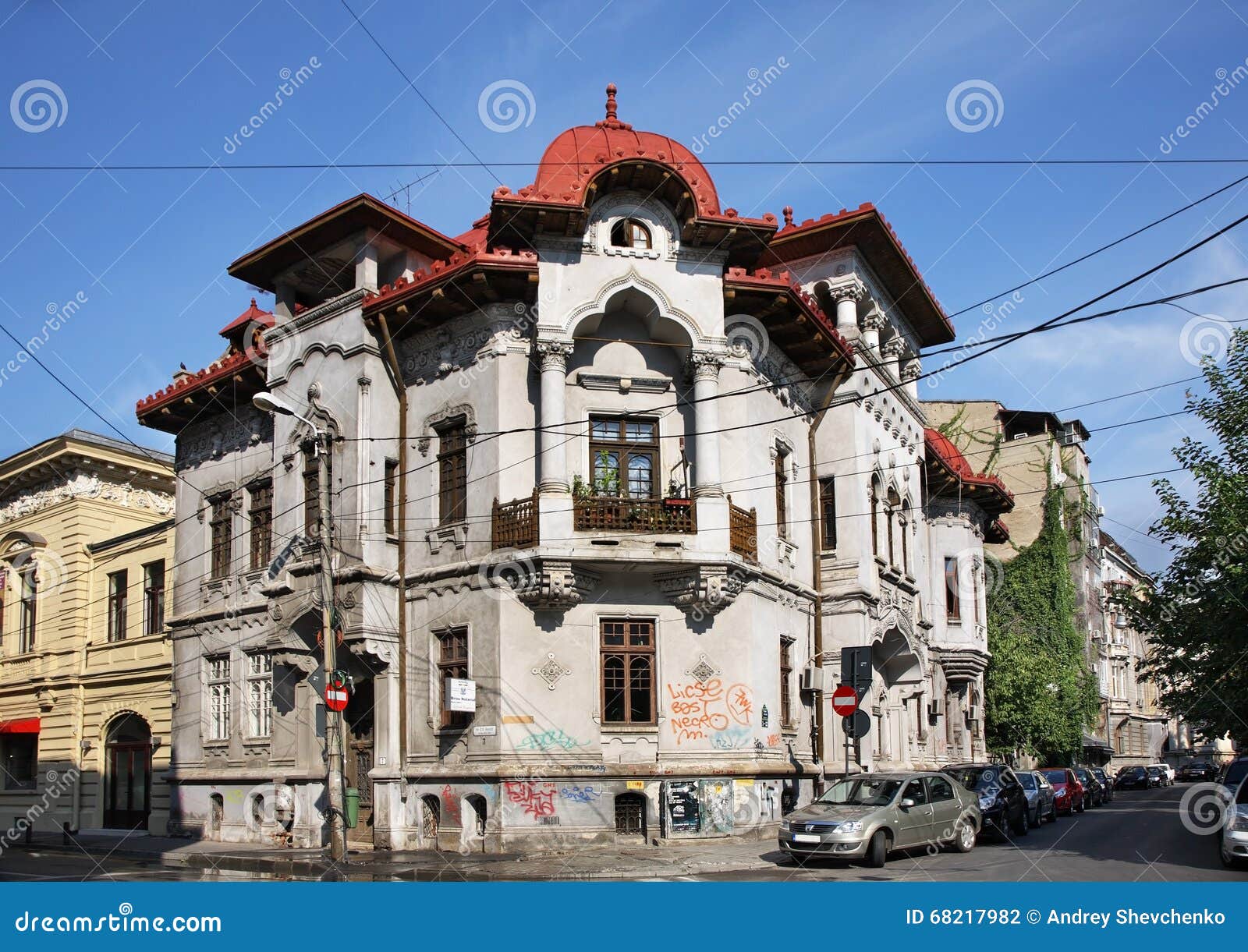 Building in Bucharest Town. Romania Stock Photo - Image of town ...