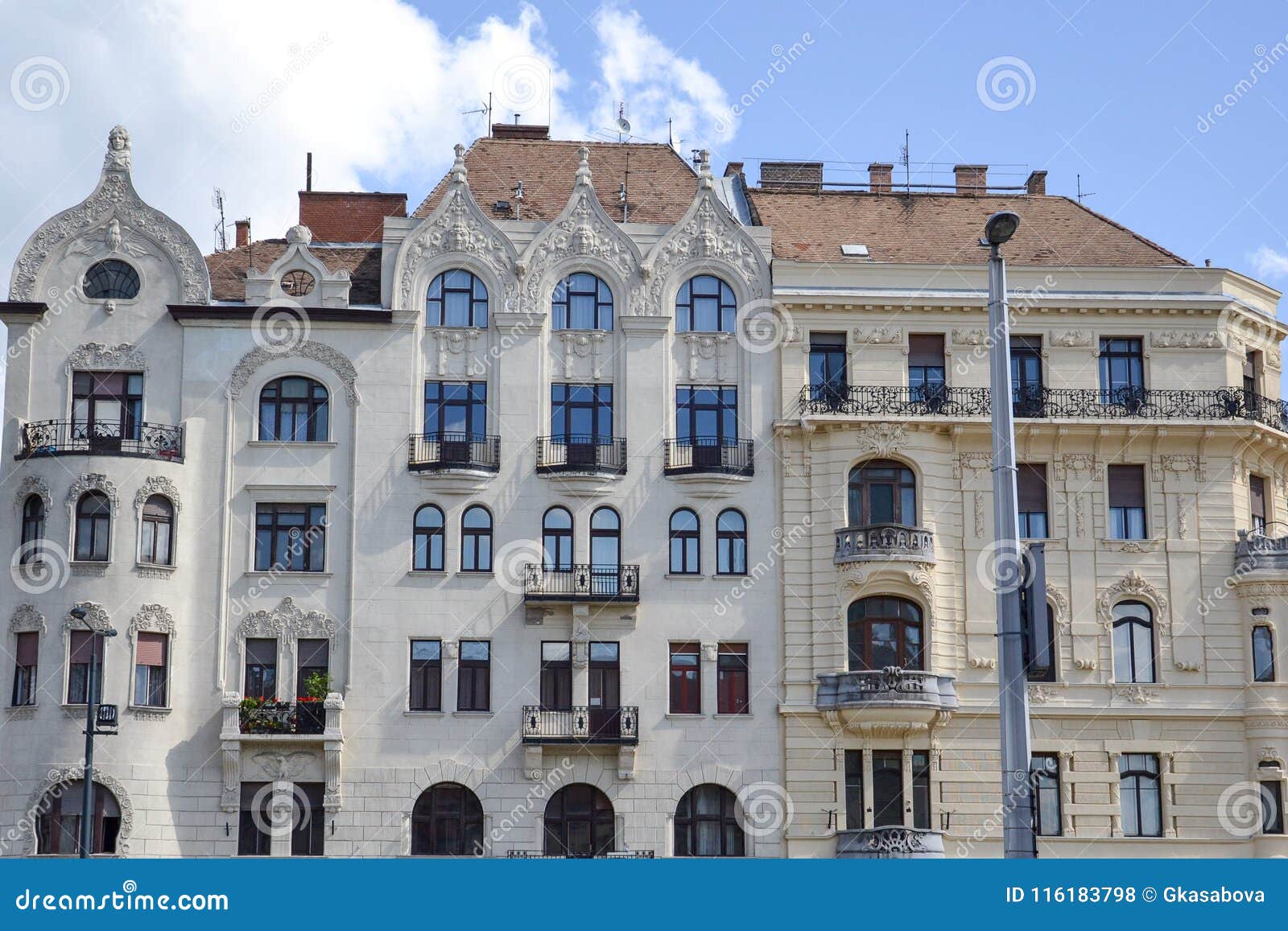 Building in Budapest, stock photo. Image of blue, skyline - 116183798