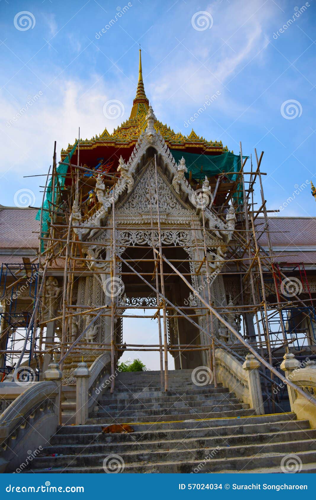 Building a buddhist temple stock photo. Image of building - 57024034