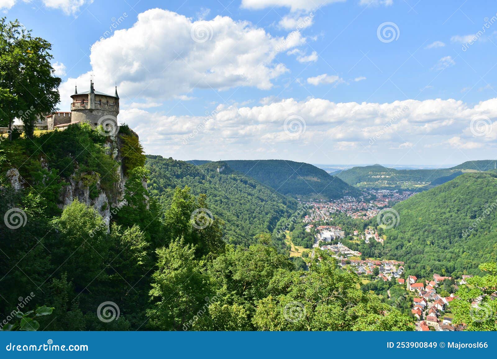 Building of the Burg Lichtenstein in Austria Stock Image - Image of ...
