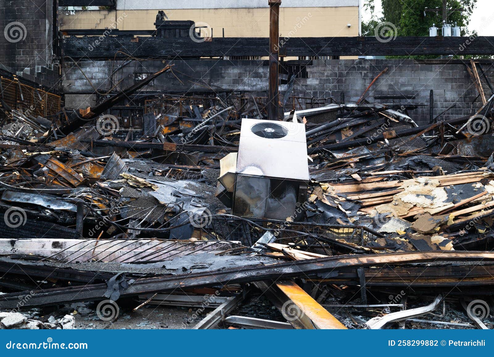 Building Burned To the Ground. Stock Photo - Image of house ...