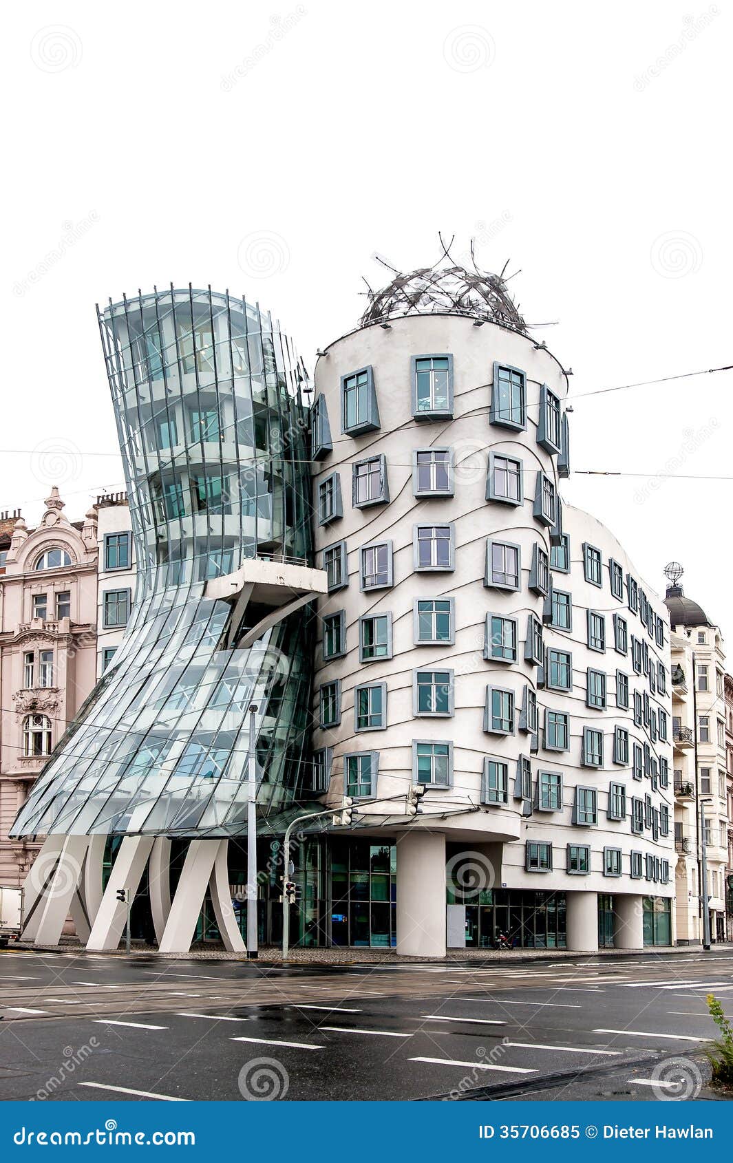Building Called Dancing House in Prague Editorial Image - Image of city ...