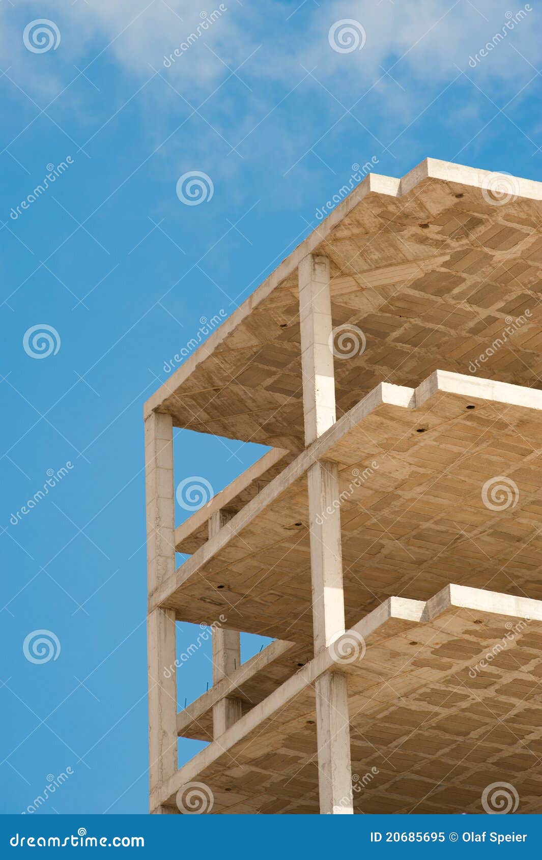 Building carcass stock image. Image of pillar, rise, modern - 20685695