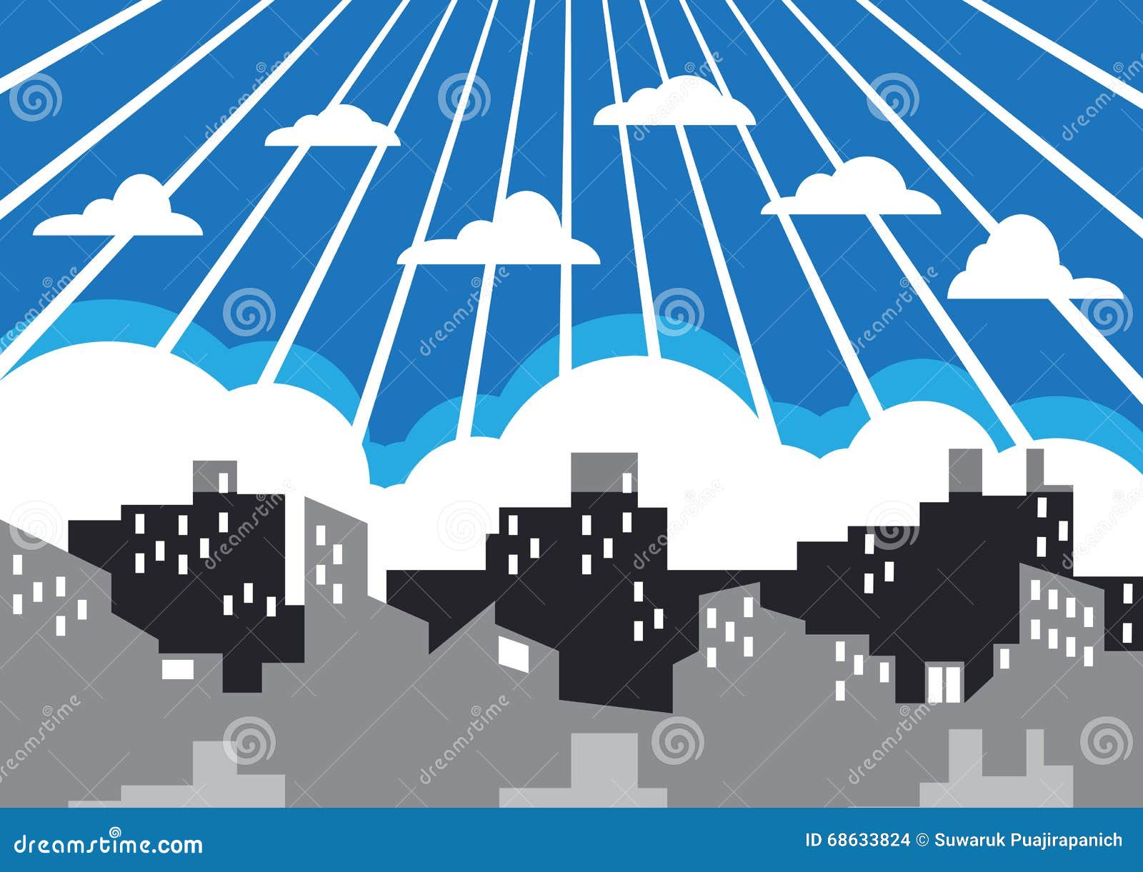 Building Cartoon Background Stock Vector - Illustration of environment ...