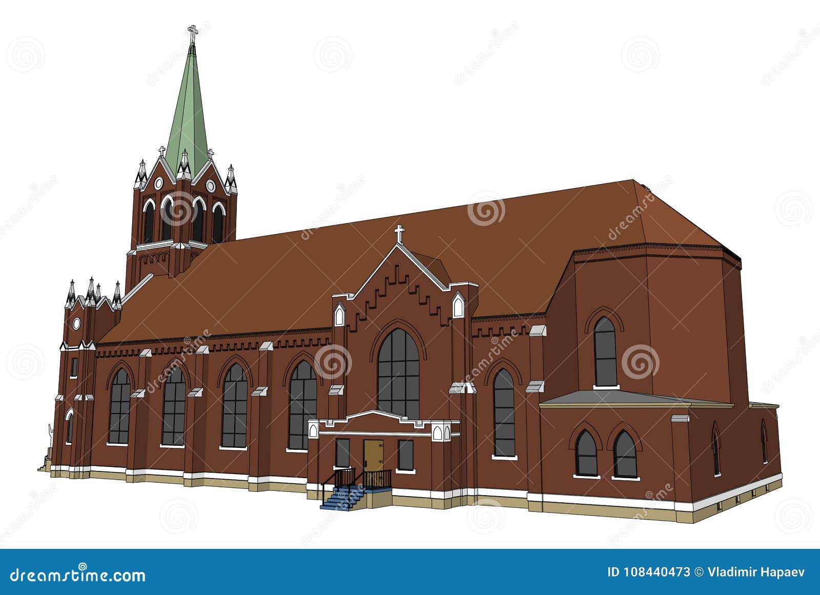 The Building of the Catholic Church, Views from Different Sides. Three ...