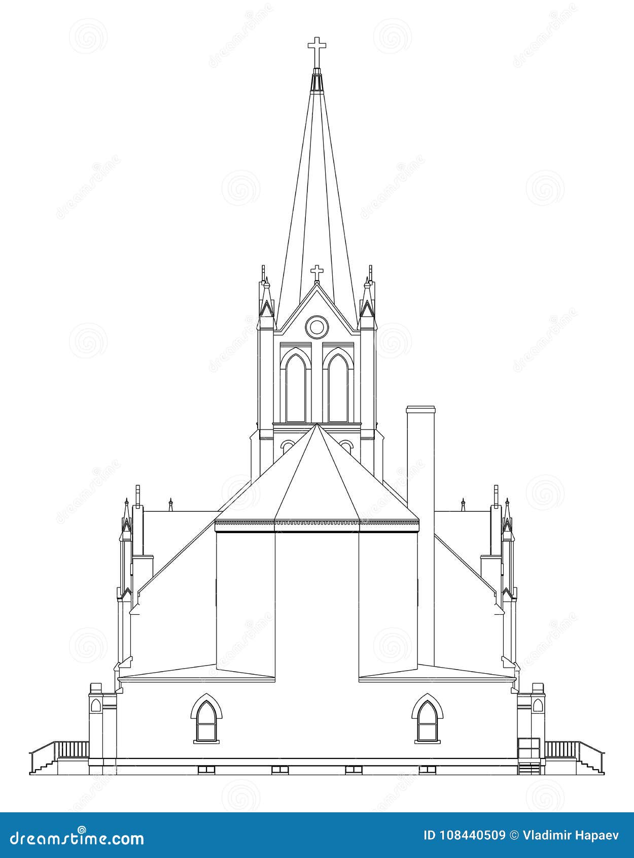 The Building of the Catholic Church, Views from Different Sides. Three ...