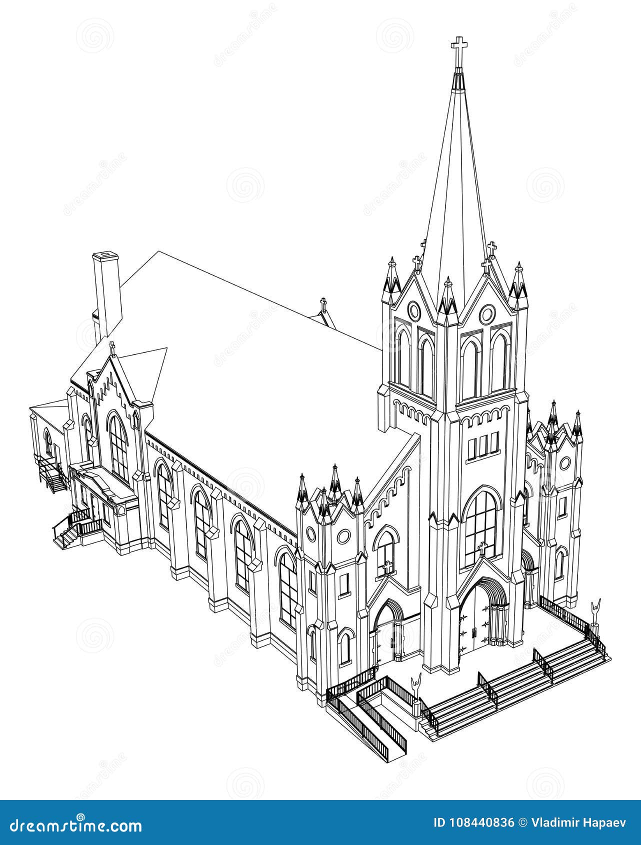 The Building of the Catholic Church, Views from Different Sides. Three ...