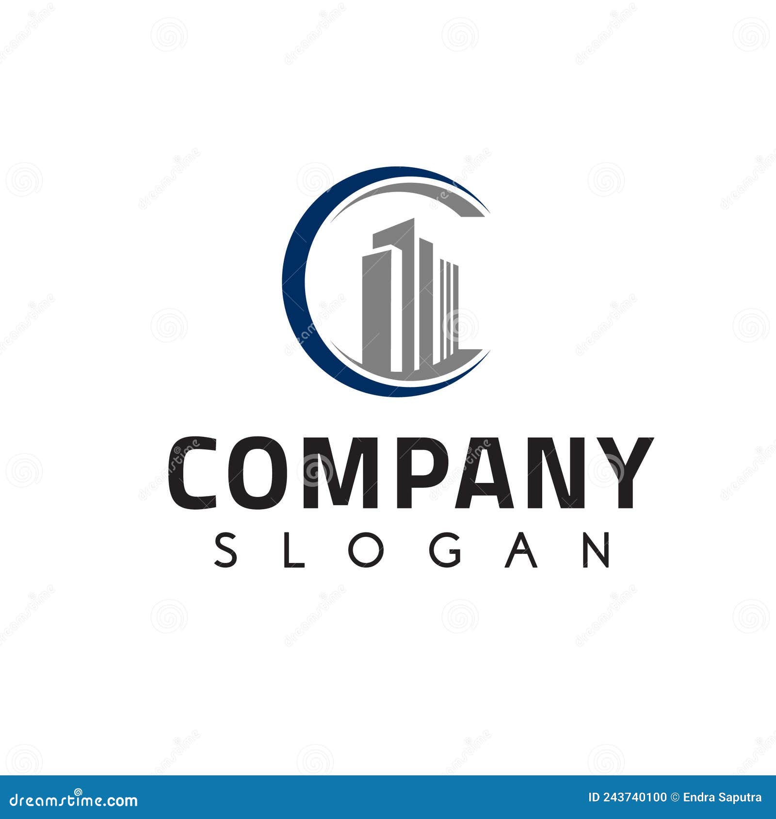 Building circle logo stock vector. Illustration of apartment - 243740100