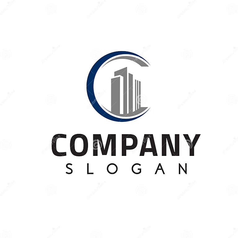 Building circle logo stock vector. Illustration of apartment - 243740100