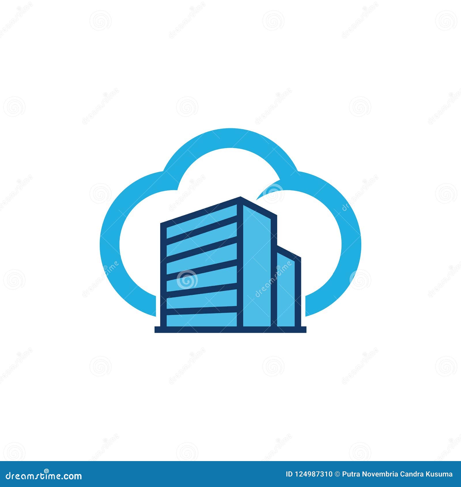 Building Cloud Logo Icon Design Stock Vector - Illustration of estate ...