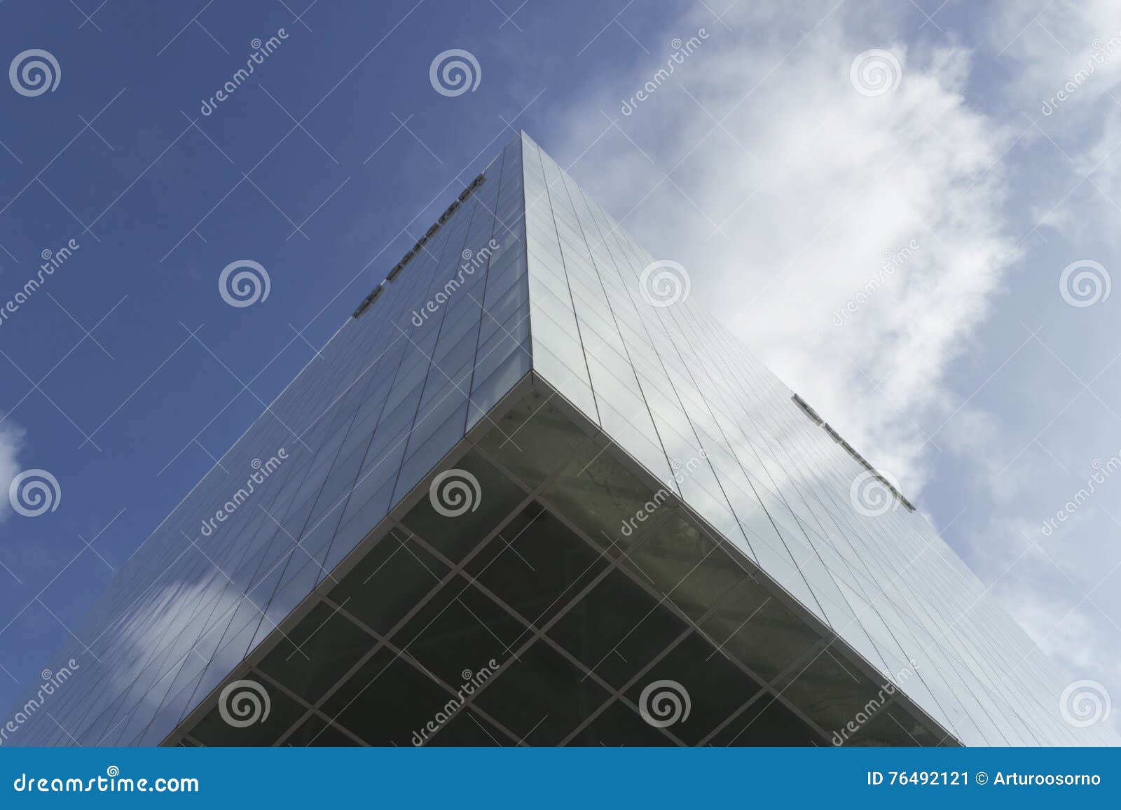 Building with Clouds Reflected Stock Image - Image of contemporary ...