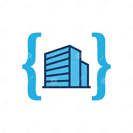 Building Code Logo Icon Design Stock Vector - Illustration of geek ...