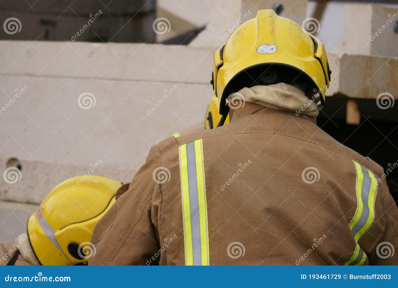 Building Collapse, Structural Damage Fire Fighter at Incident Editorial ...