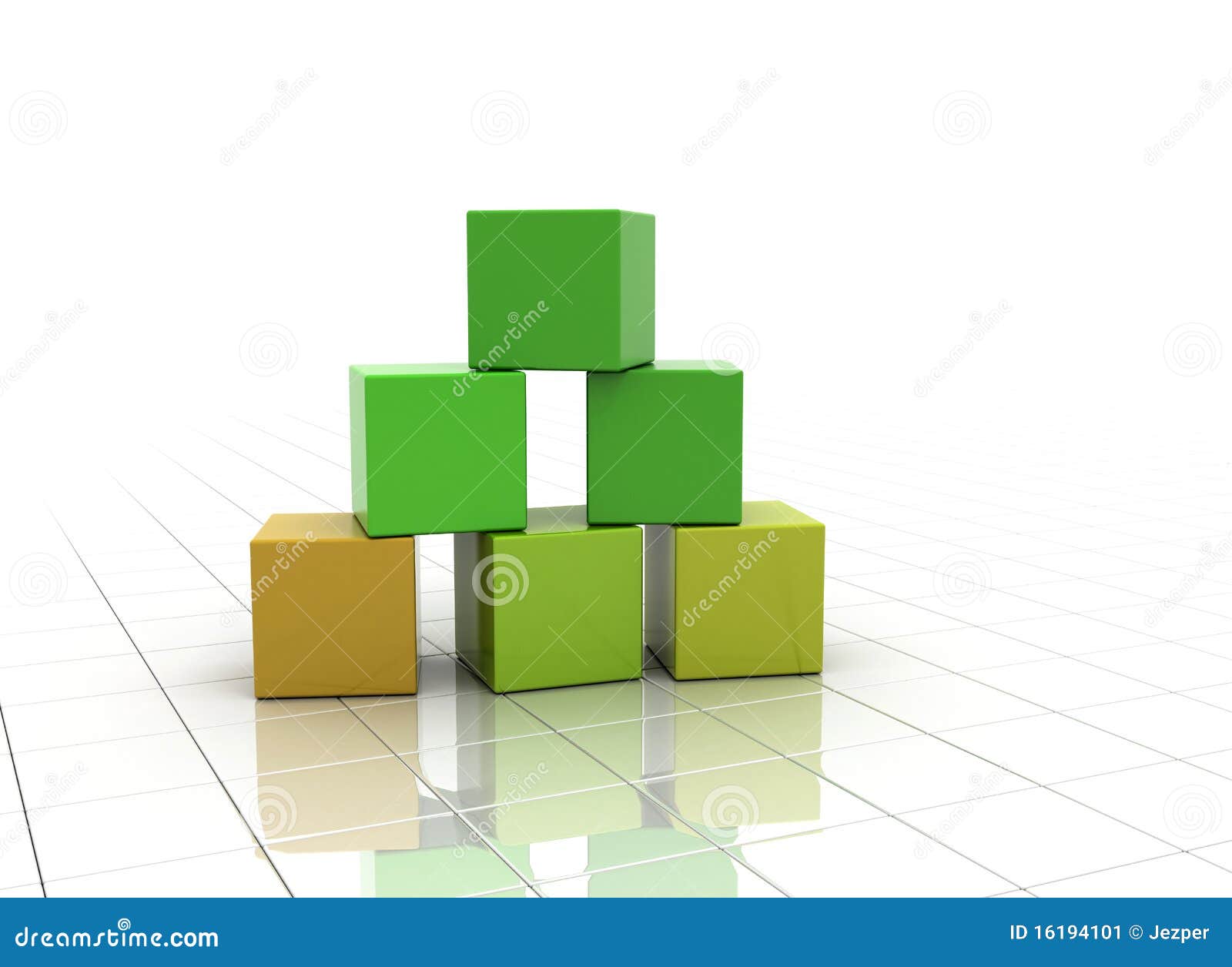 Building from Colourful Blocks Stock Illustration - Illustration of ...