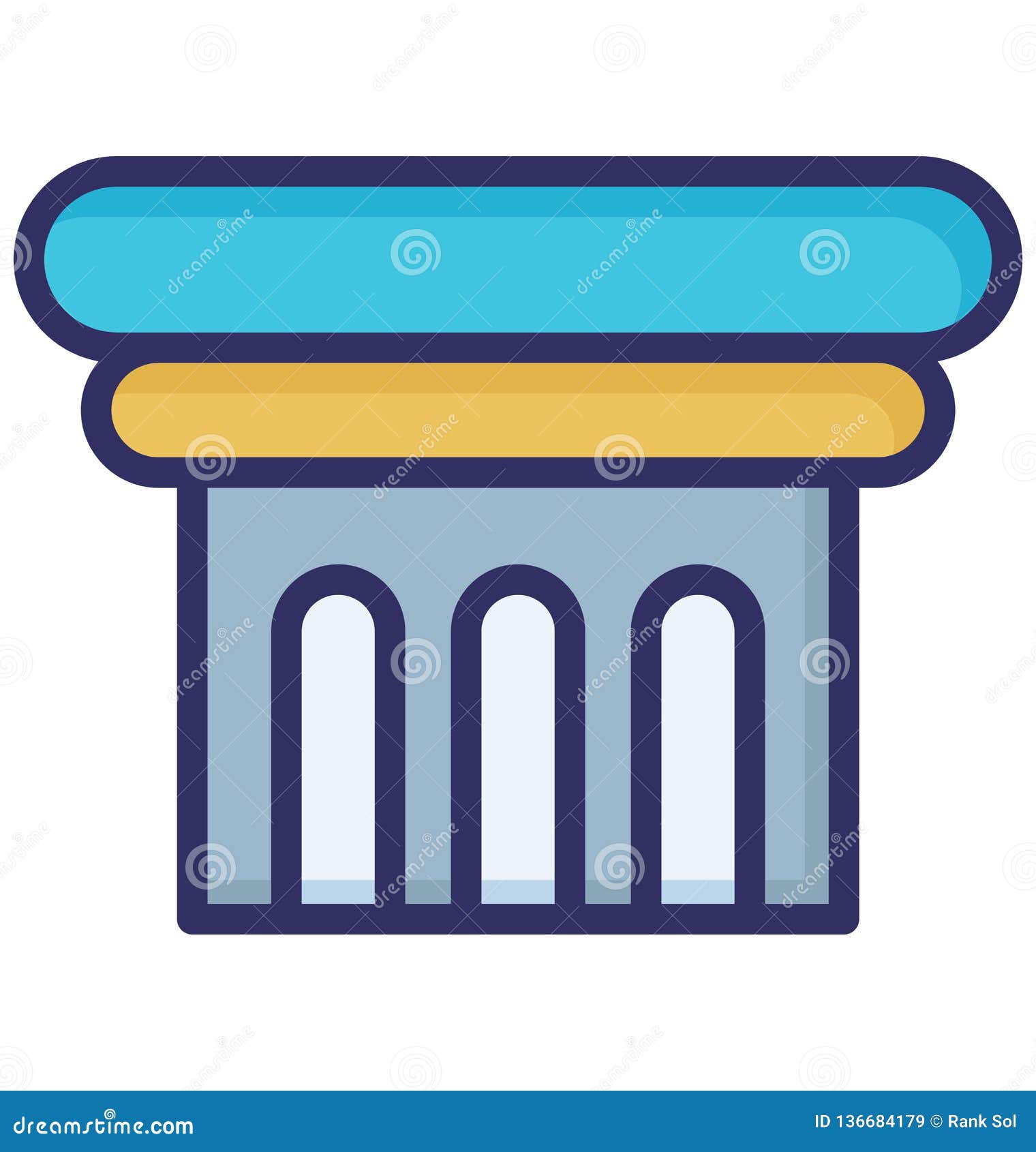 Building Column, Building Pillar Isolated Vector Icon Which Can Be ...