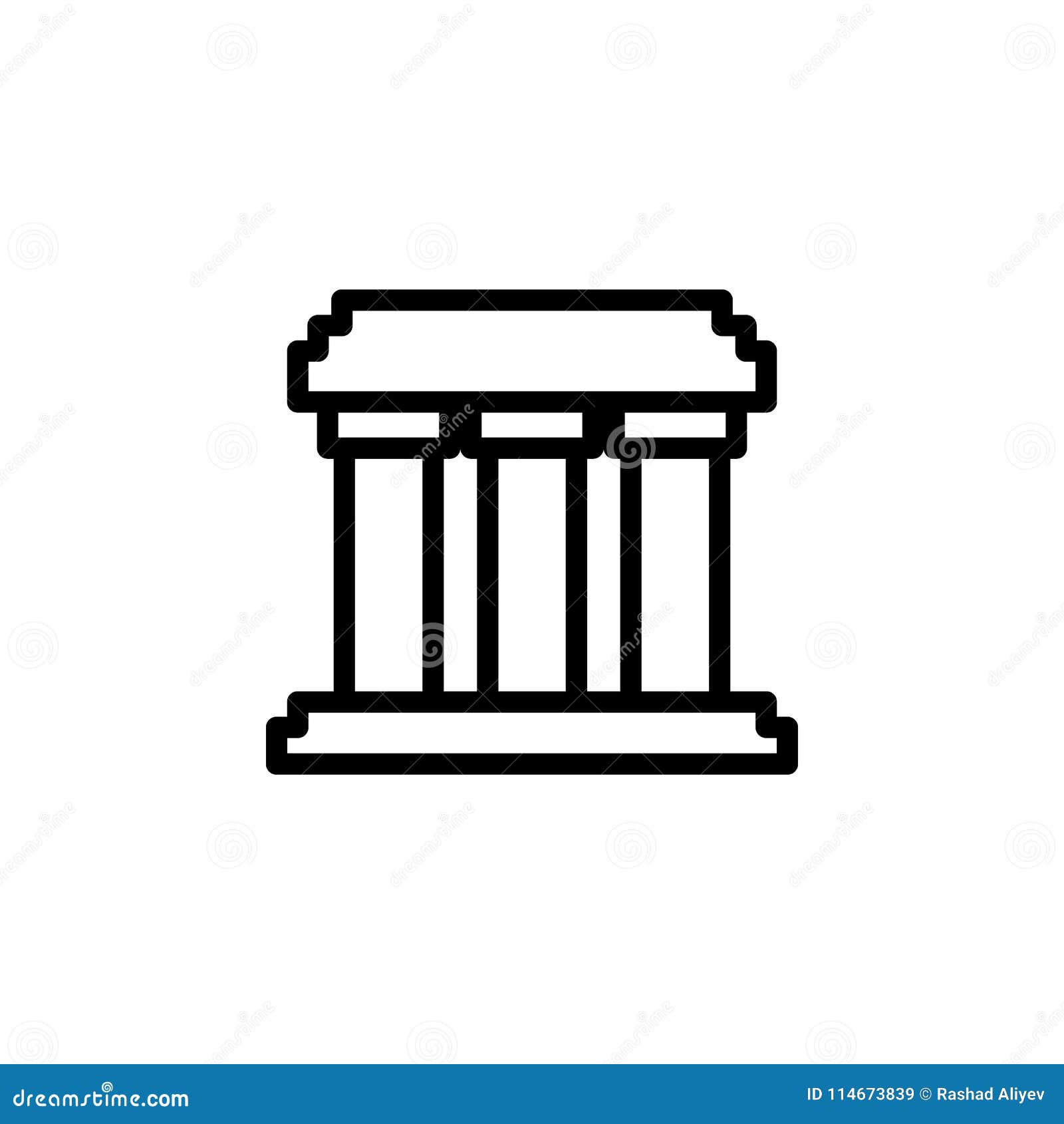 Building with Columns Icon. Element of Minimalistic Icons for Mobile ...