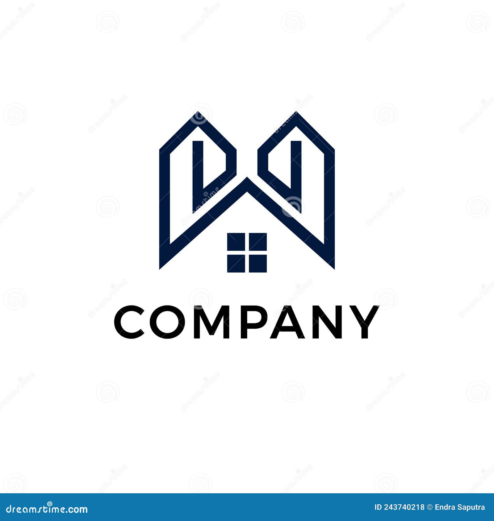 Letter W Building Company Logo Stock Vector - Illustration of branding ...