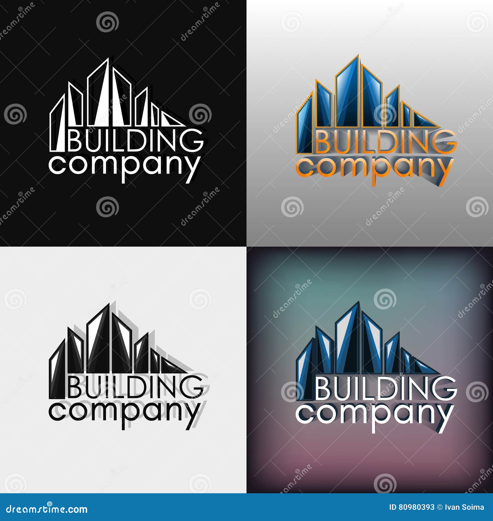 Building Company Logo Cartoon Vector | CartoonDealer.com #37055575