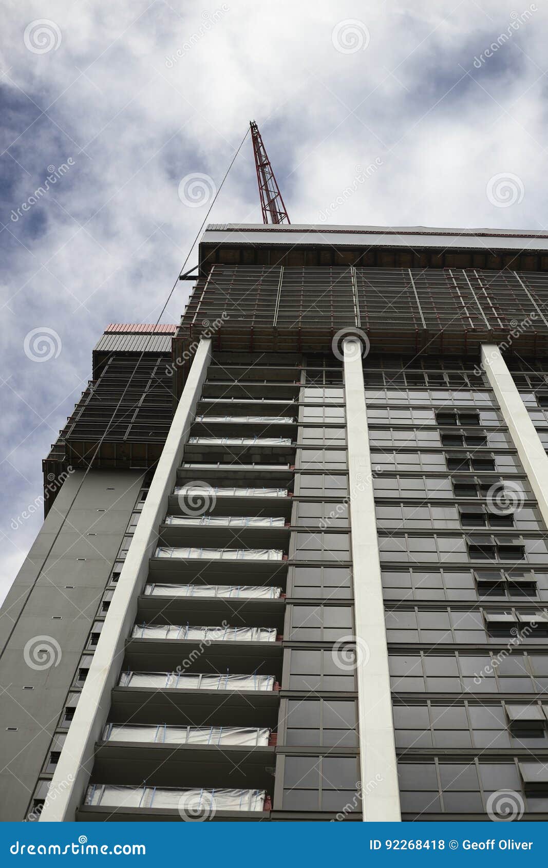 Building almost complete stock photo. Image of construction - 92268418