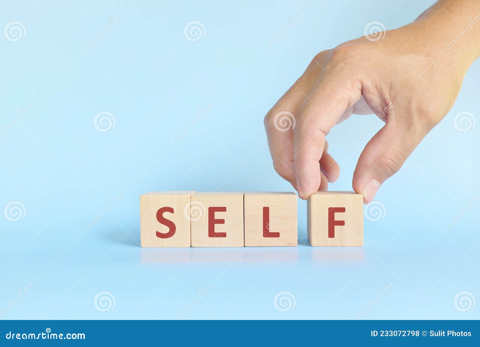 Building, Completing Self, Fulfilment and Development Concept. Hand ...