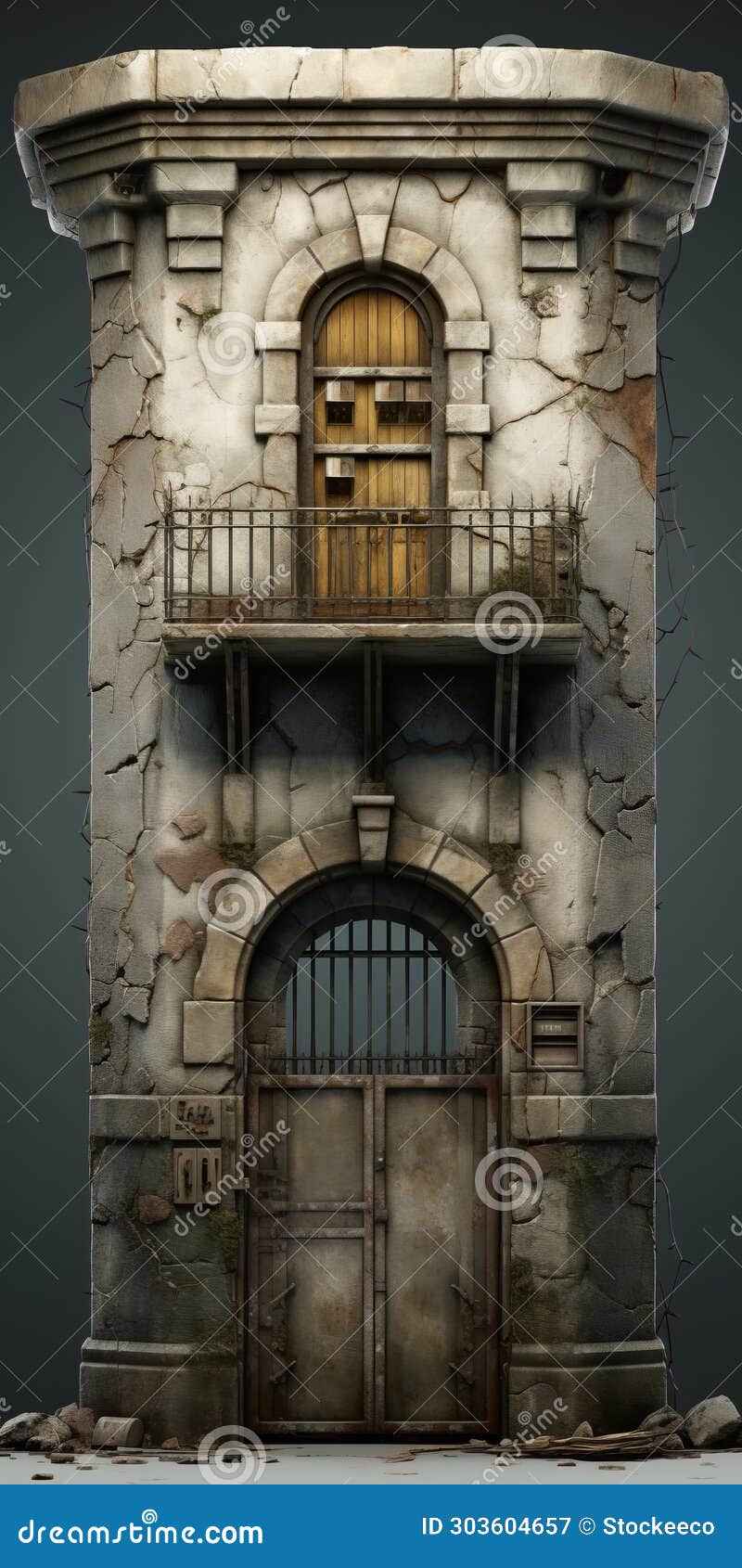 3d Render of Old Style Castle House in Jeff Soto S Imaginative Prison ...