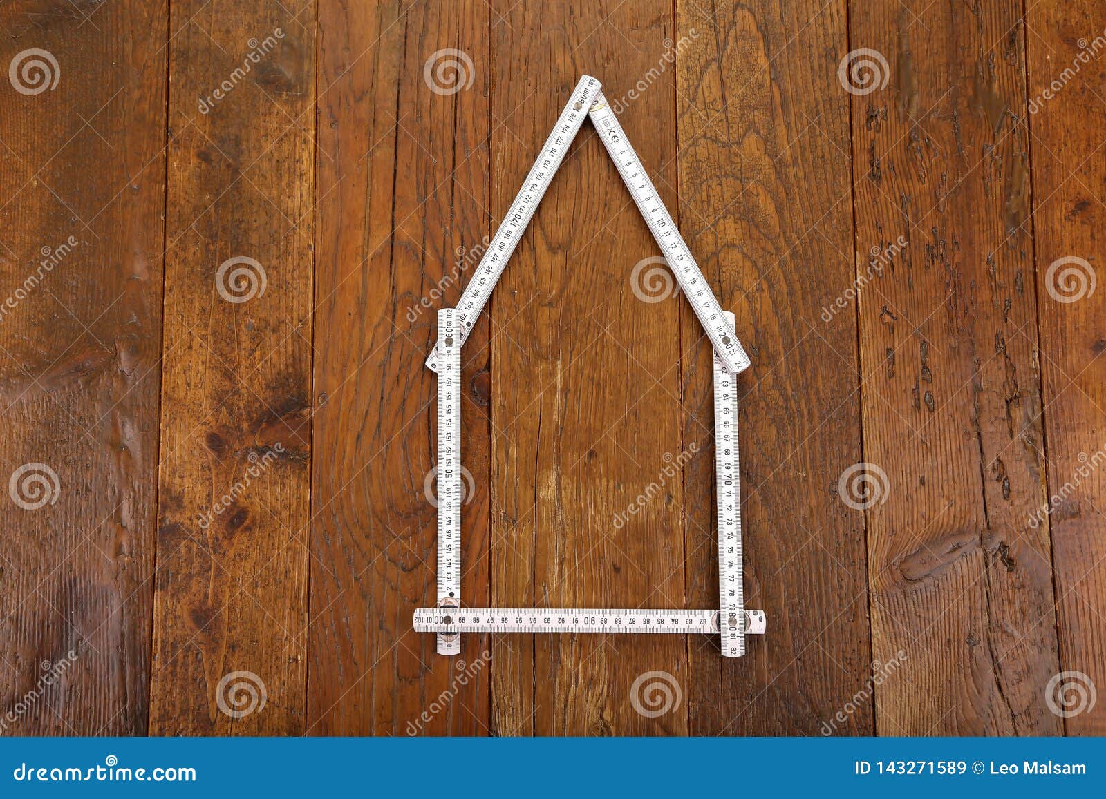 Building. Compositions with a Wooden Construction Meter Stock Image ...