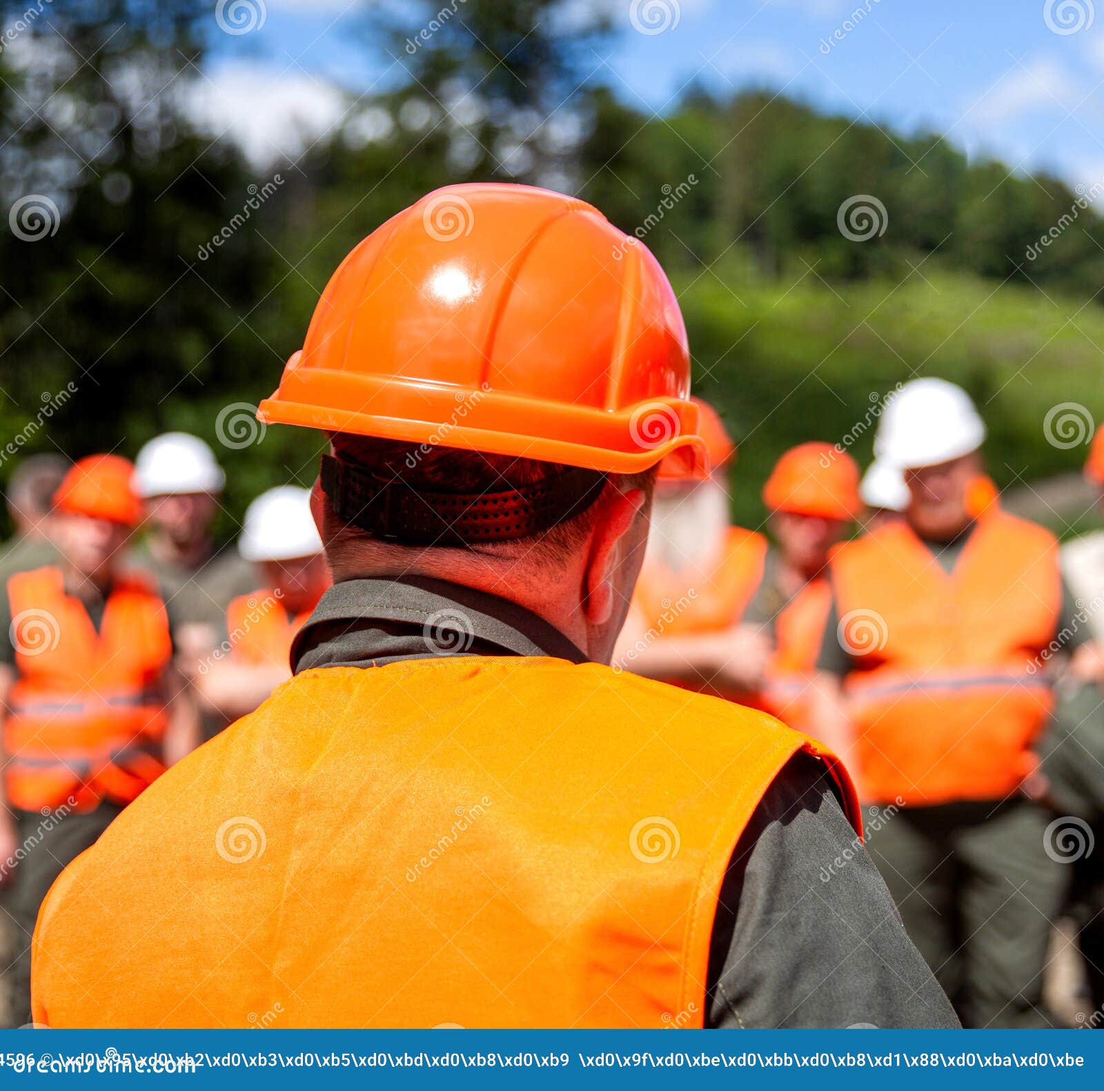 Building Concept. Architector, Engineers on Constructing Site. Helmet ...