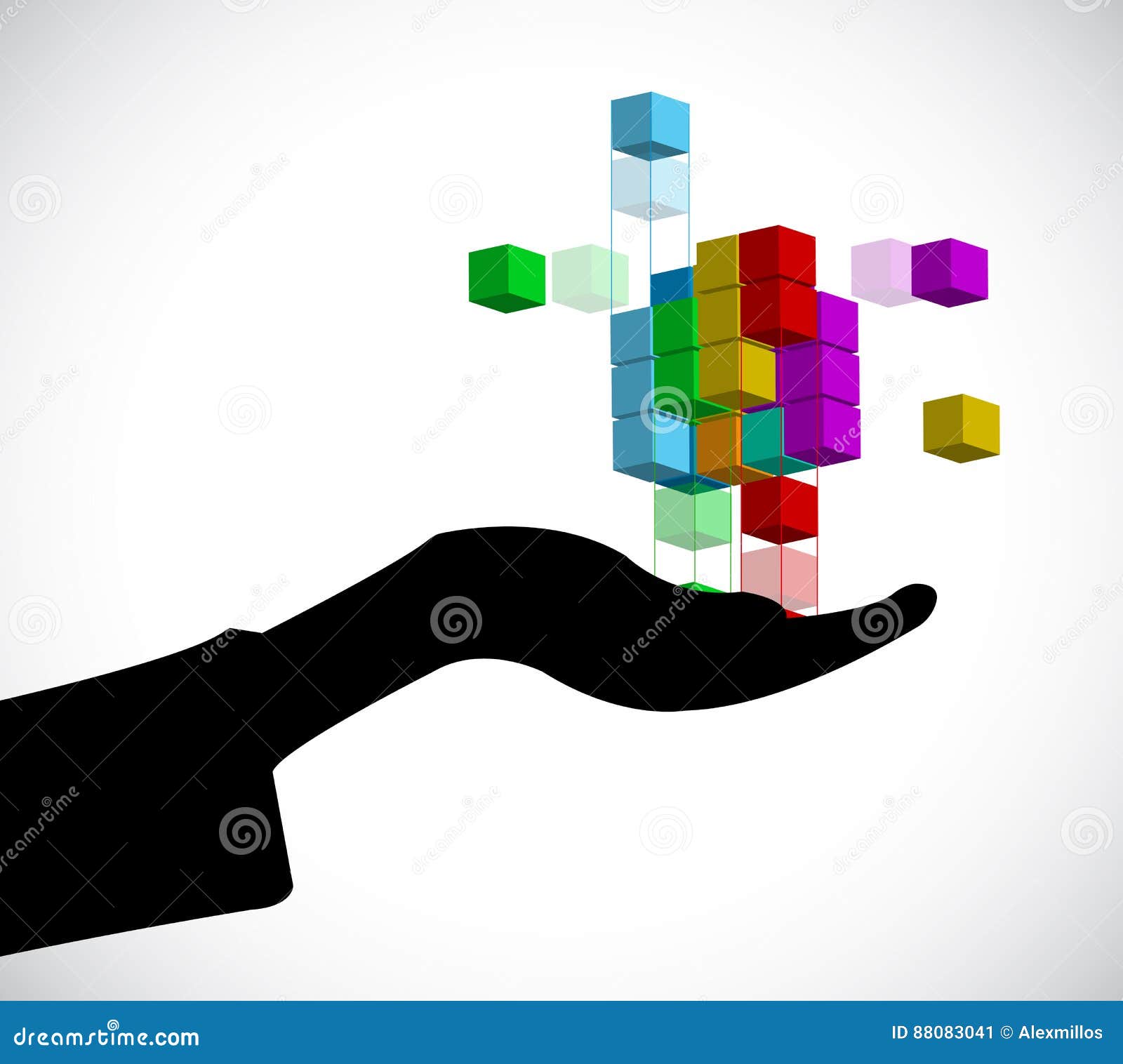 Building Concept Cube Concept Illustration Stock Illustration ...