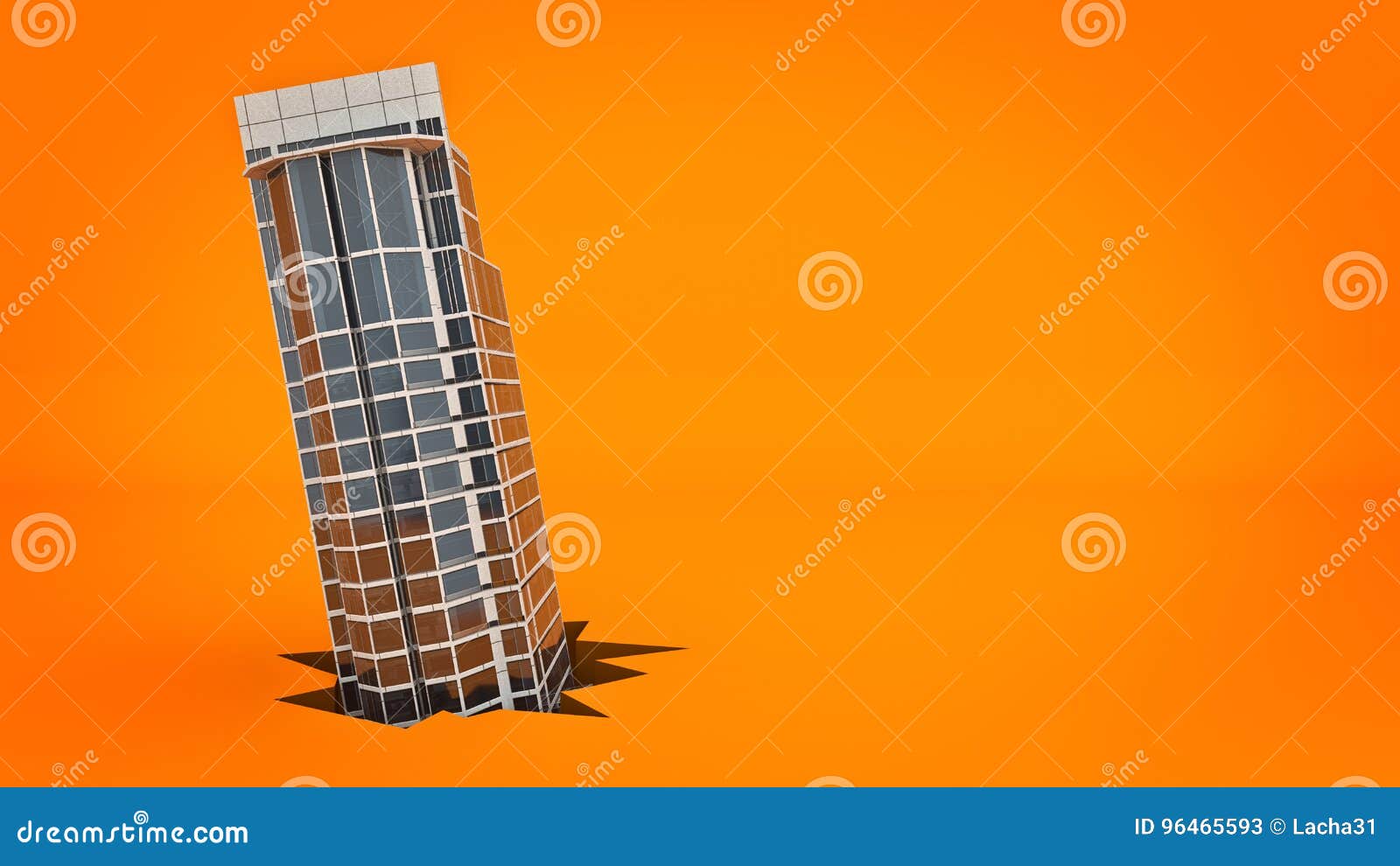 Building. Concept of Failure Stock Illustration - Illustration of ...