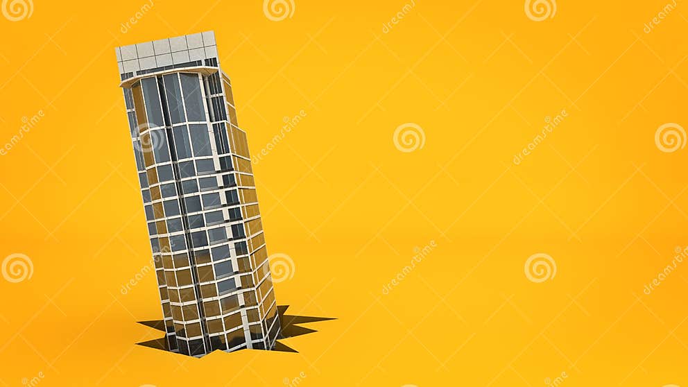 Building. Concept of Failure Stock Illustration - Illustration of ...