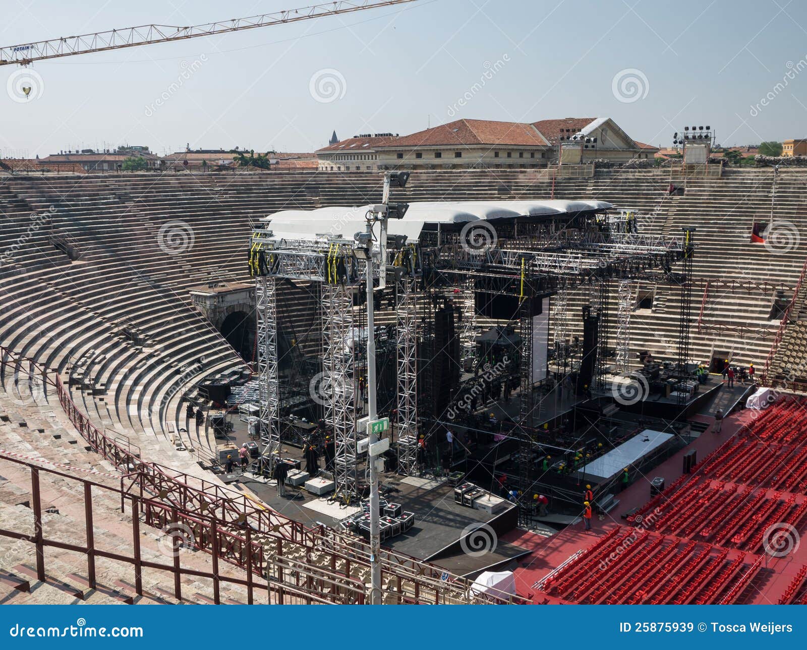 Building a concert stage stock image. Image of concert - 25875939