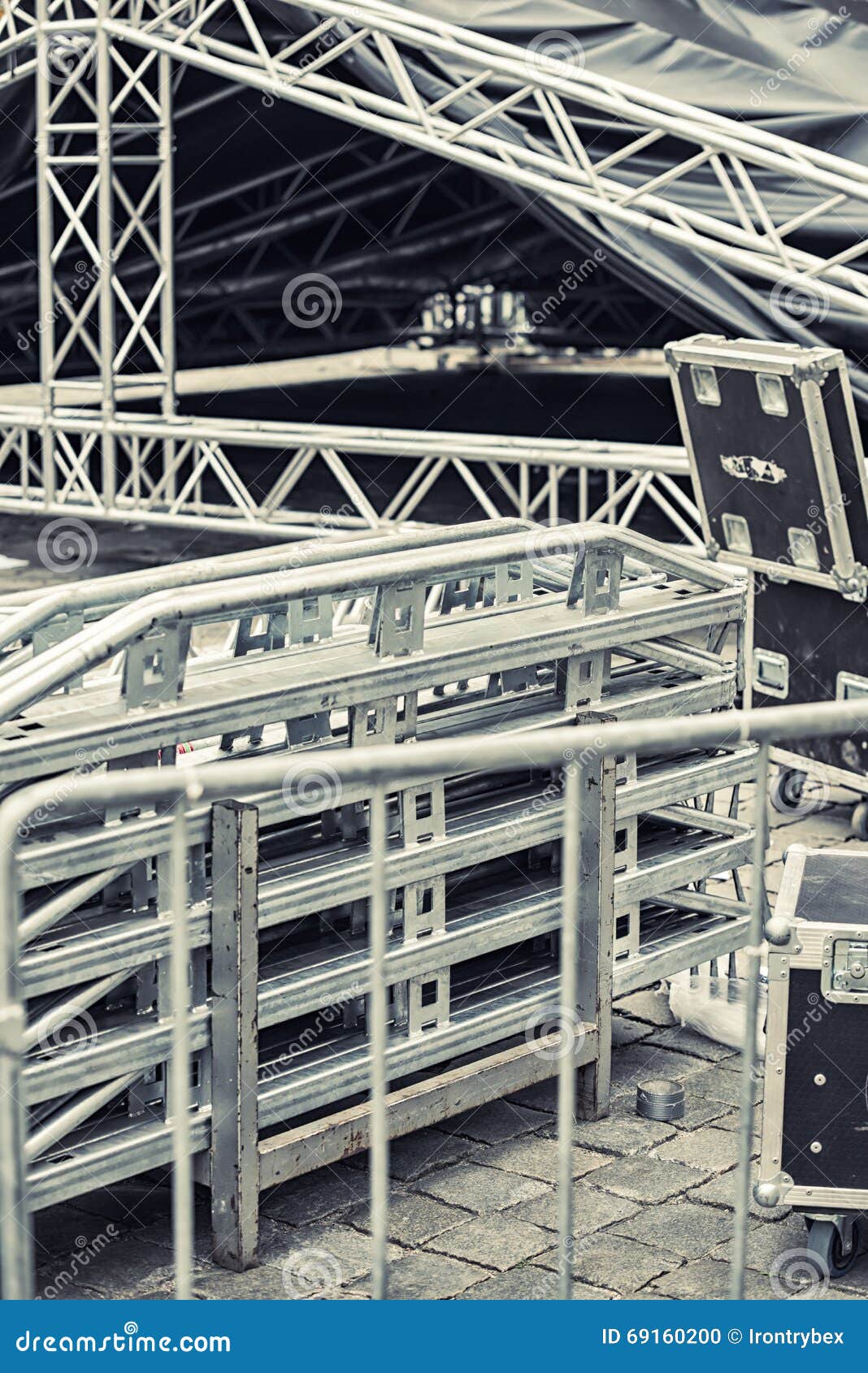 Building a concert stage stock photo. Image of culture - 69160200