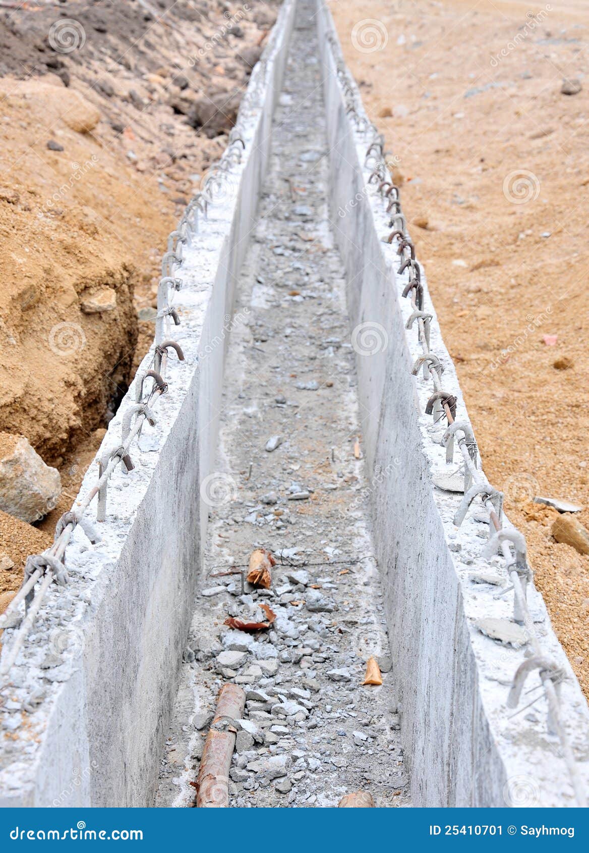 Building of Concrete Channel Stock Image - Image of environment ...