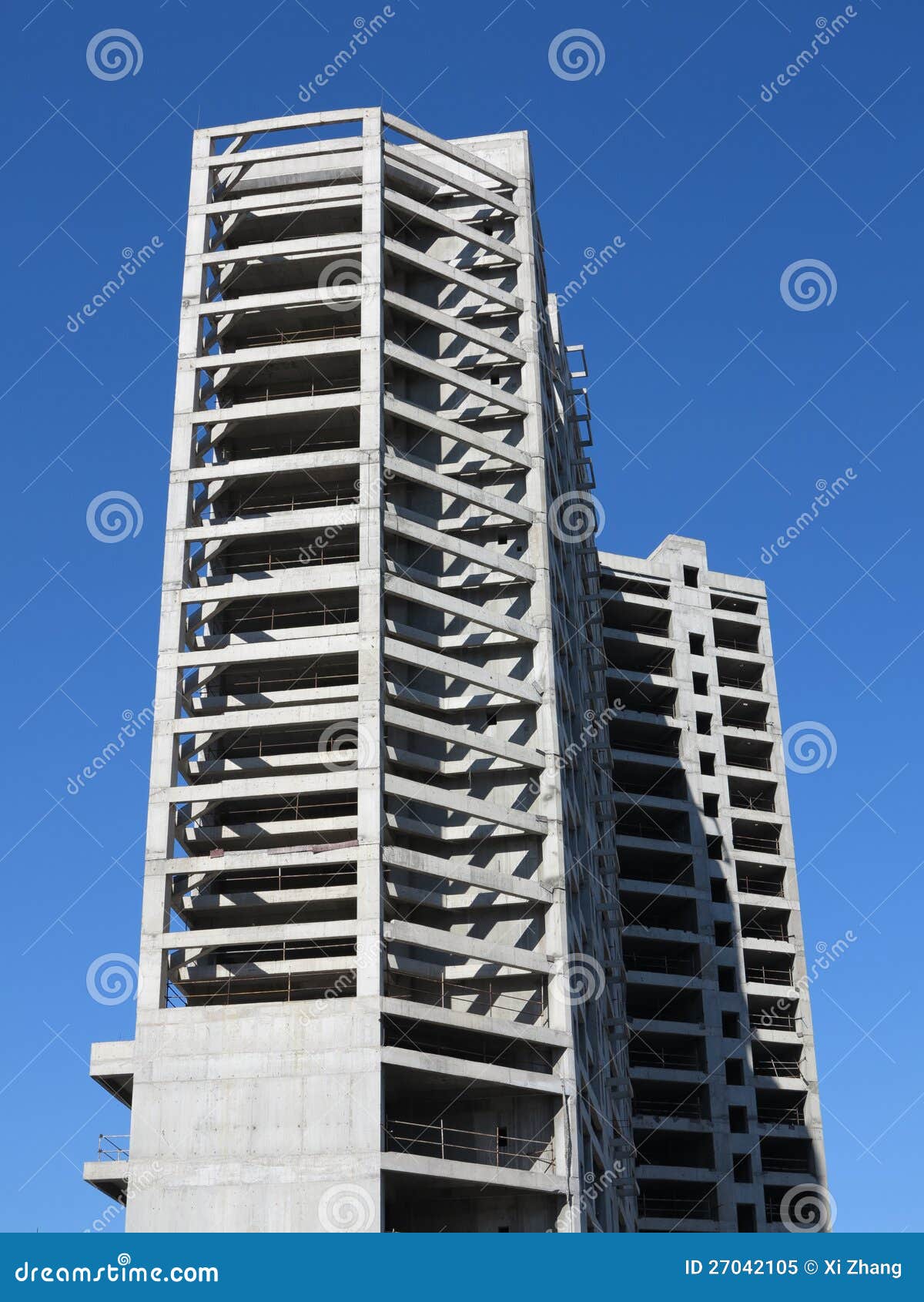 Building A Concrete Block Wall. The Contractor Is Laying Concrete ...