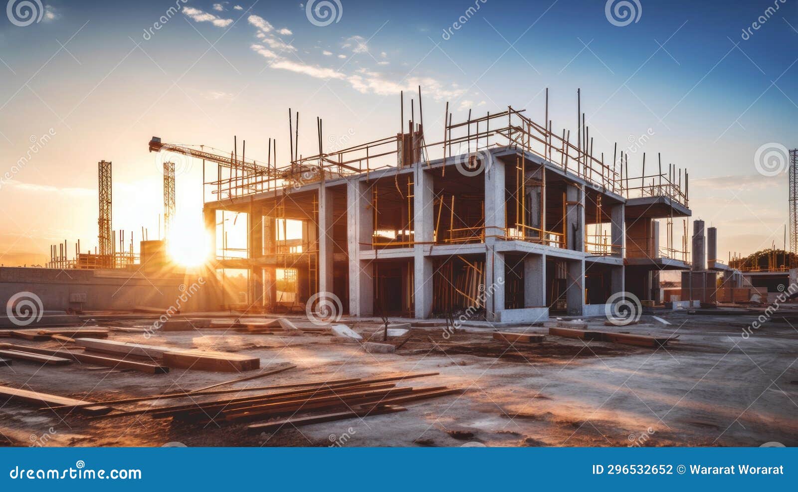 Building, Concrete Structure Construction Site Stock Photo - Image of ...